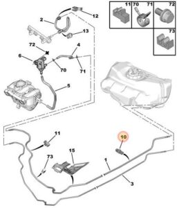Peugeot 107 Fuel Pipe Bracket Peugeot Parts Direct