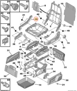 Peugeot Boxer Passenger Side Left Seat Frame Covering Peugeot Parts Direct