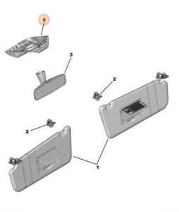 Peugeot Partner Interior Mirror Base Cover Peugeot Parts Direct