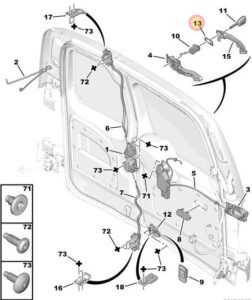 Peugeot Partner Rear Handle Base Peugeot Parts Direct