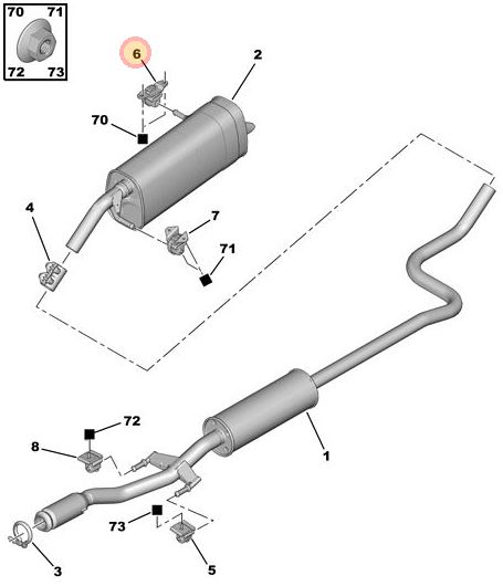 Peugeot 2008 2013 2016 Exhaust Flexible Mounting Peugeot Parts Direct