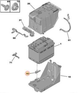 Peugeot 3008 2008 2016 Battery Fixing Flange Peugeot Parts Direct