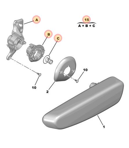 Peugeot Rifter 2018-2020 Arm Rest Hinge Peugeot Parts Direct