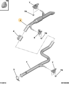 Peugeot 208 2012-2019 Rear Exhaust Silencer - 1611986980