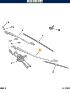 Peugeot 3008 2016-2020 LH Wiper Arm - 1617040380