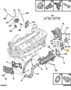 Peugeot Boxer EGR Gasket - 1619601780