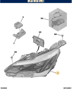 Peugeot 3008 2016-2021 RH Headlamp - 1675812780