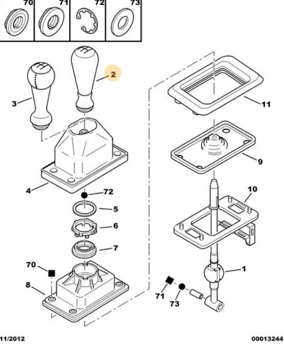 Peugeot 406 1995-2004 Gear Lever Knob - 2403AP