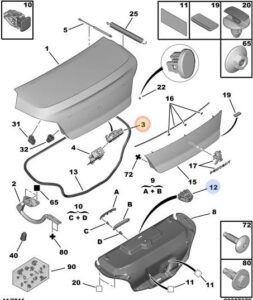 Peugeot 508 2010 2018 Boot Lock Peugeot Parts Direct