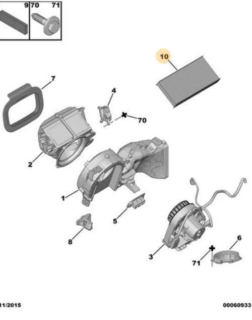 Peugeot Expert Cabin Filter - 6479A7
