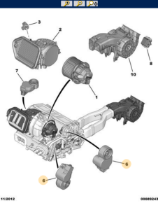 Peugeot 508 2010-2018 Heater Flap Motor - 6479E7