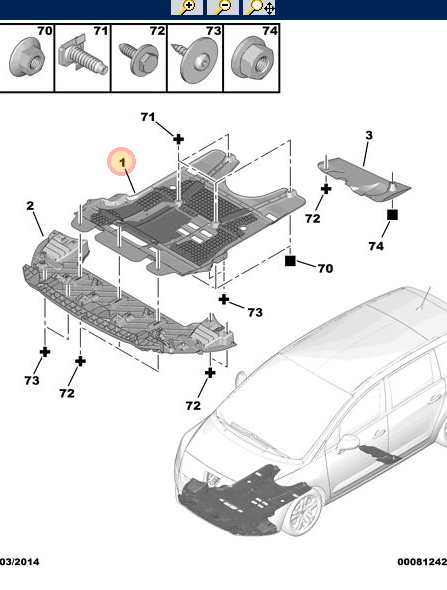 Peugeot 5008 2009-2016 Engine Under Tray - 8108ER