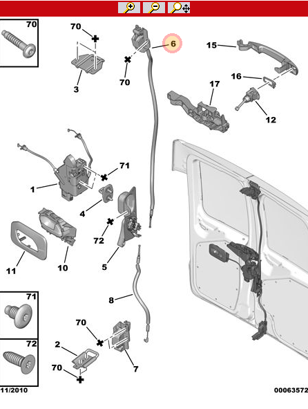 Peugeot Expert Rear Door Lock - 9137L2