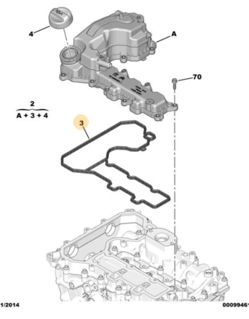 Peugeot 308 2013-2020 Rocker Cover Seal - 9802595980