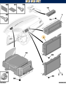 Peugeot 508 2010-2018 Multi Function Display - 9804563180