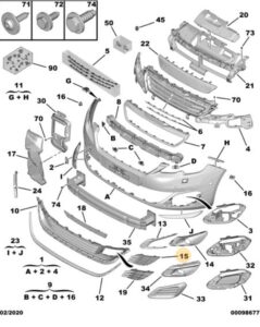 Peugeot 308 2008-2013 LH Bumper Plug - 9805083080