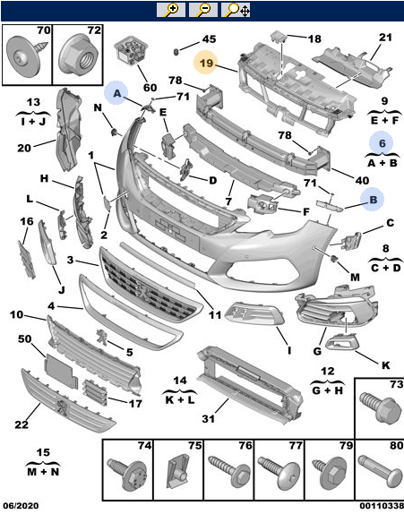 Peugeot 308 2013-2020 Front Panel - 9817230780
