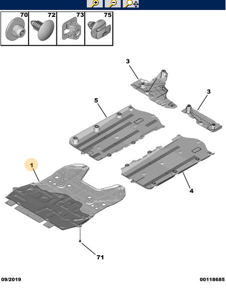 Peugeot Rifter 2018-2020 Engine Undertray - 9828797280
