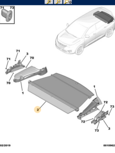 Peugeot 5008 2016-2020 Luggage Cover - 98371798ZD