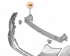 Peugeot 208 2019-2021 Front Bumper Reinforcement Beam