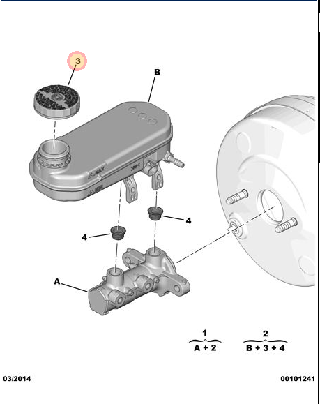 Peugeot boxer brake reservoir cap - Peugeot Parts Direct