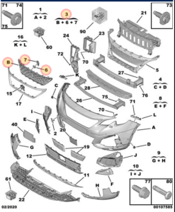 Peugeot 3008 2008-2016 front grille with badge - Peugeot Parts Direct