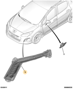 Peugeot 308 2013- 2020 daytime Running Light with Bracket / Moulding ...